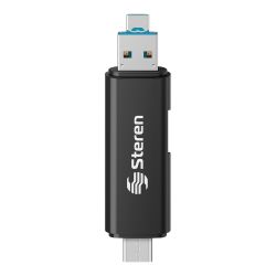 Lector microSD/ USB 3 en 1 OTG Steren Tienda en Línea