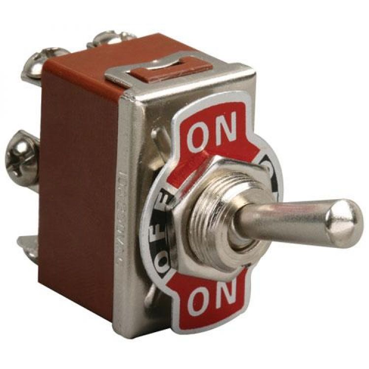 Switch de palanca 2 polos, 2 tiros, 3 posiciones, 15 Am