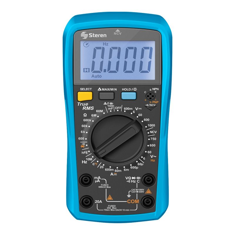 Multímetro profesional True RMS con detector de voltaje