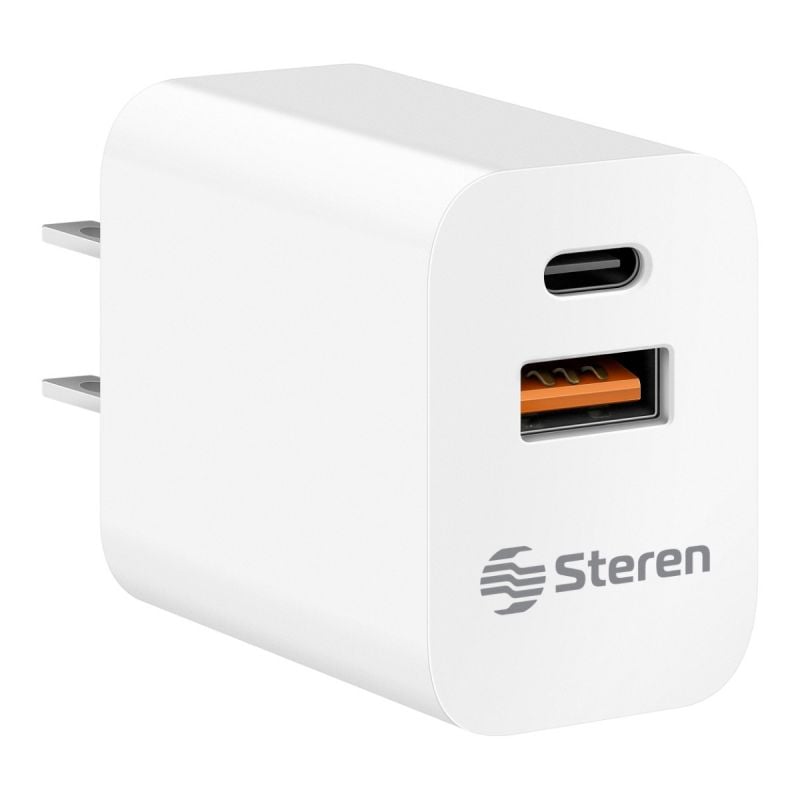 Cargador USB C PD 20 W / USB QC 18 W Steren Tienda en L