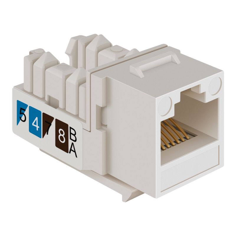 Jack RJ45 de 8 contactos a 90° CAT 6A, tipo Keystone St