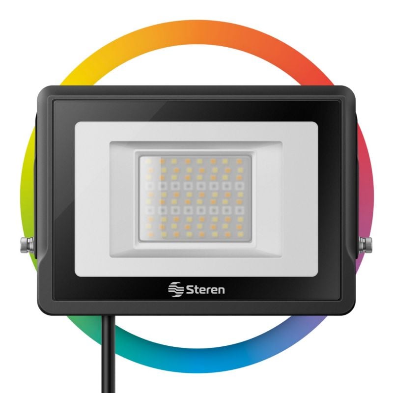 Reflector LED Wi-Fi RGB+W de 30 W para exterior Steren