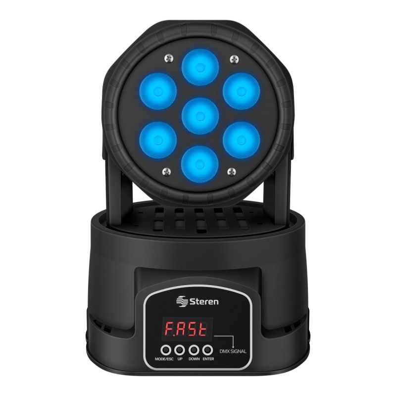 Mini cabeza móvil LED RGBW DMX Steren Tienda en Línea