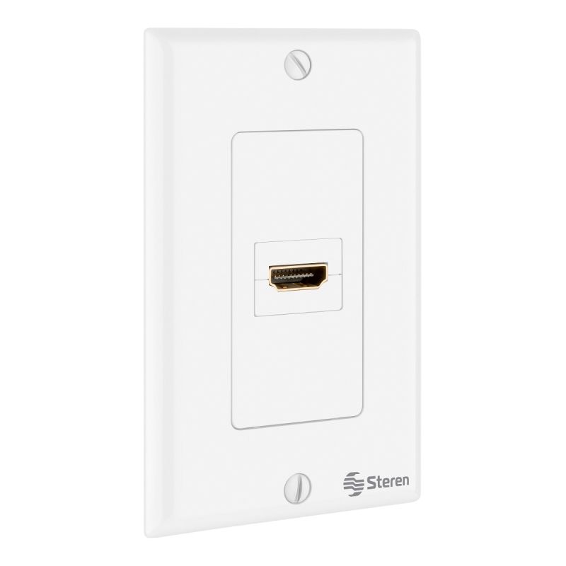 Placa de pared con cople HDMI jack a jack Steren Tienda