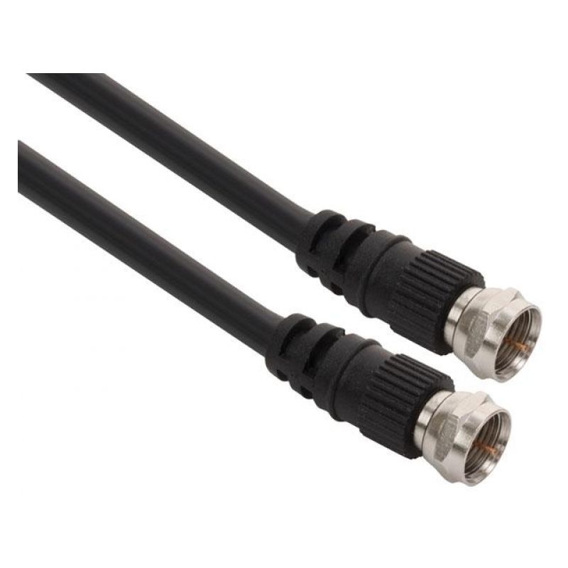 Cable coaxial RG59 con conectores tipo F de rosca, de
