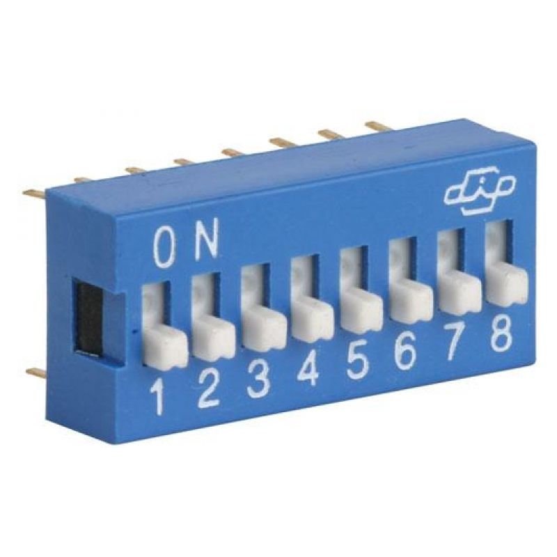 Switch deslizable (Dip Switch) de 8 posiciones Steren T