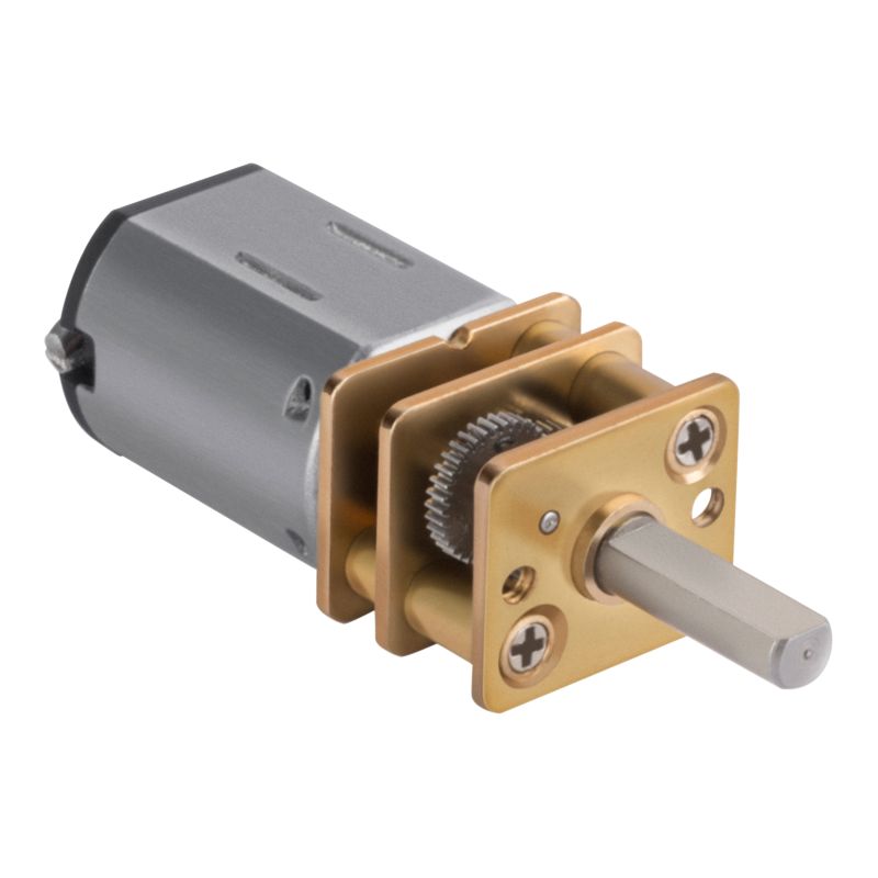 Motor reductor metálico con eje tipo D, 6 Vcc Steren Ti