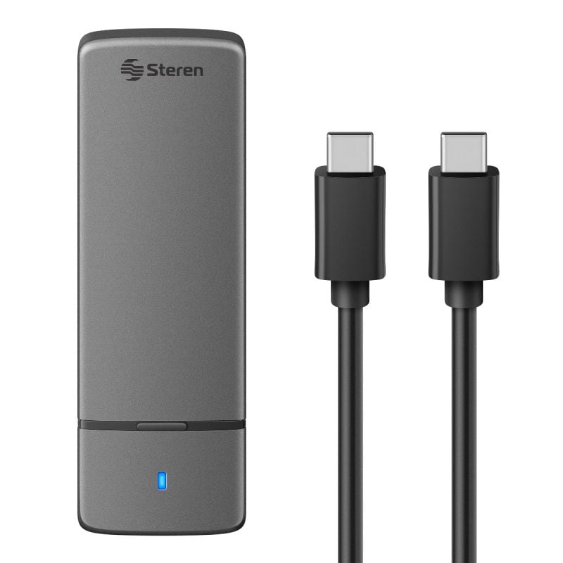 Adaptador (case) USB C para SSD M.2 SATA o NVME Steren