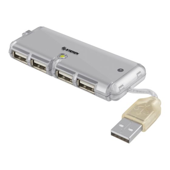 Mini HUB USB ultra delgado de 4 puertos. Steren Tienda
