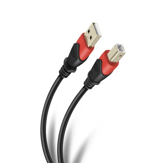 Cable USB a USB tipo B de 3,6 m reforzado con conectore