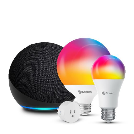 Alexa ECHO 5ª Gen más contacto Wi-Fi y focos Wi-Fi (ECH