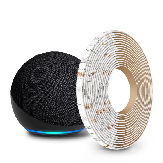 Alexa ECHO 5ª Gen más Tira LED Wi-Fi multicolor RGB de